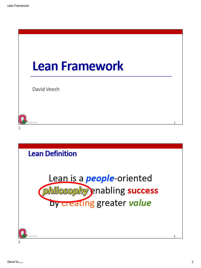 Lean Framework | PDF | Lean Manufacturing | Business Economics