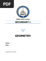 Geometry Placement Test | PDF | Geometry | Area