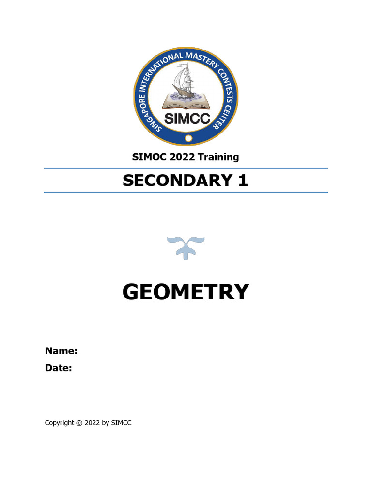Sec 1 SIMOC Day 4 | PDF | Area | Triangle