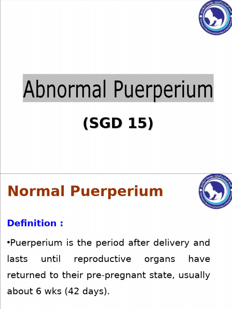 Abnormal Puerperium | PDF | Postpartum Period | Childbirth