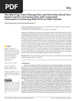 Mini-Cog Test Administration & Scoring Guide | PDF | Behavioural ...