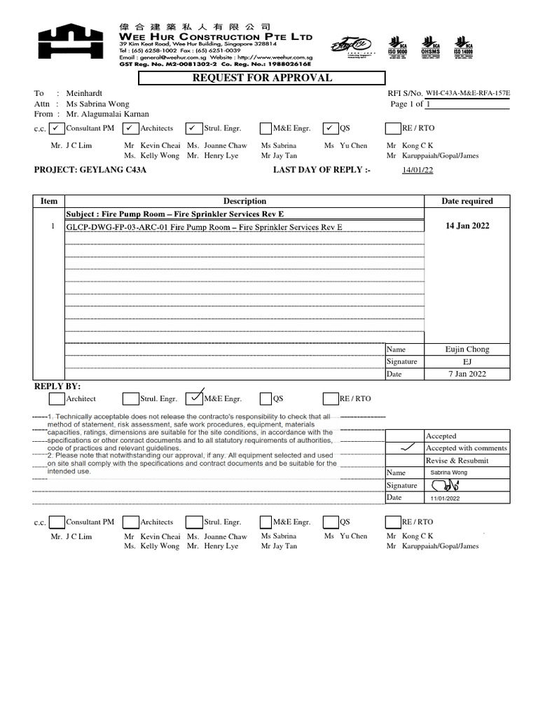 WH-C43A-M&E-RFA-157E Fire Pump Room - Fire Sprinkler Services Rev E ...