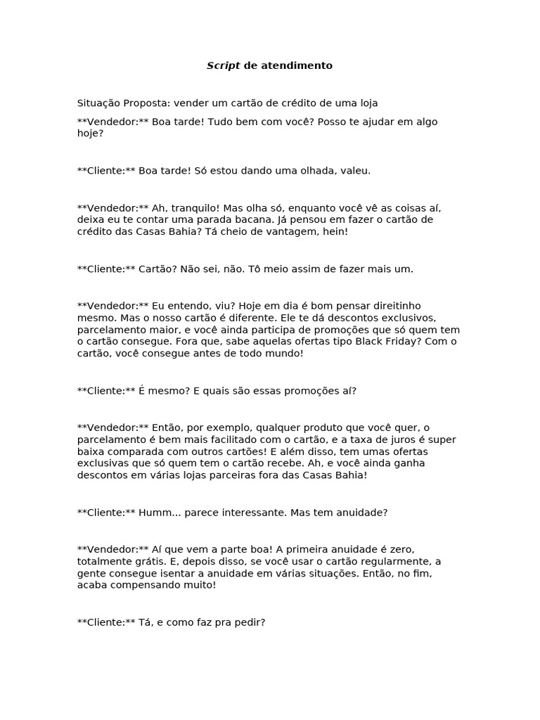 Aula 16 - Script de Atendimento | PDF