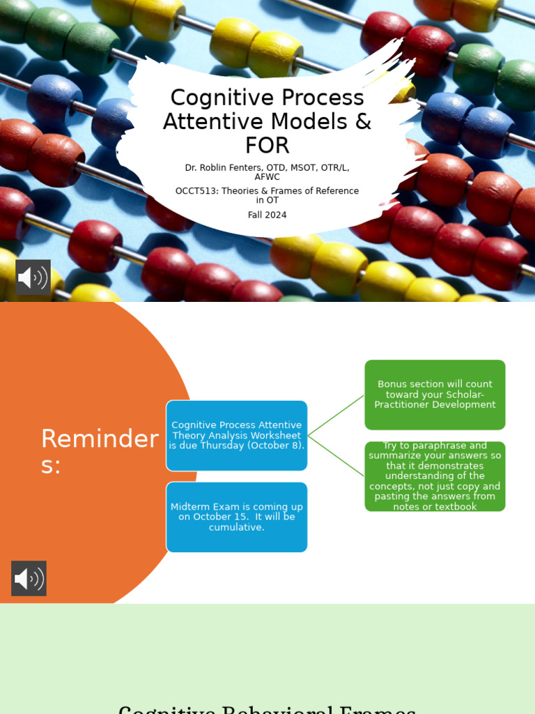 Cogntive Process Attentive Theories | PDF | Occupational Therapy ...