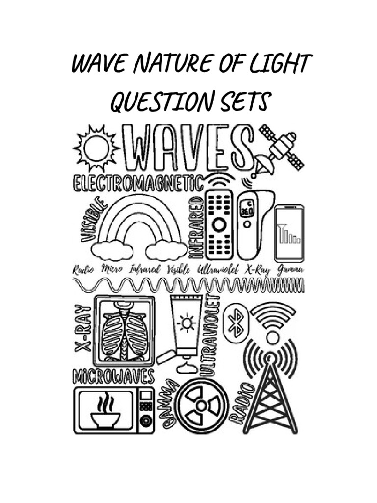 Wave Nature of Light Question Sets | PDF | Diffraction | Waves