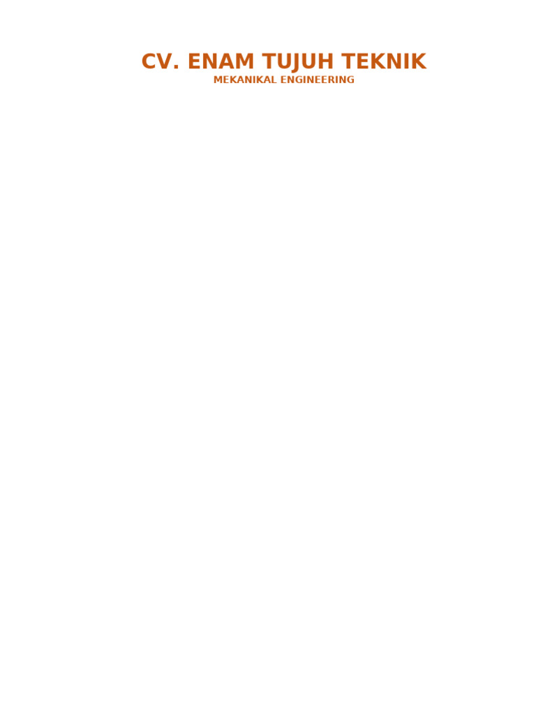 Cv. Enam Tujuh Teknik Penawaran Harga Fork 2300 To KCC | PDF