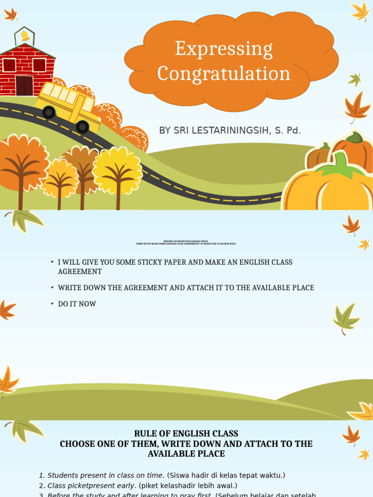 Class Agreements on Congratulations | PDF