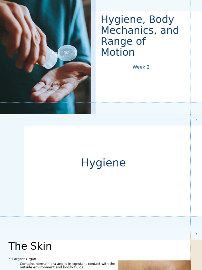 Hygiene, Body Mechanics, And Range of Motion Post | PDF | Anatomical ...