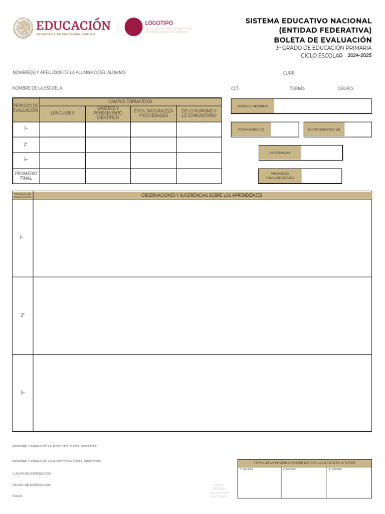 Boleta de Tercero | PDF | Aprendizaje