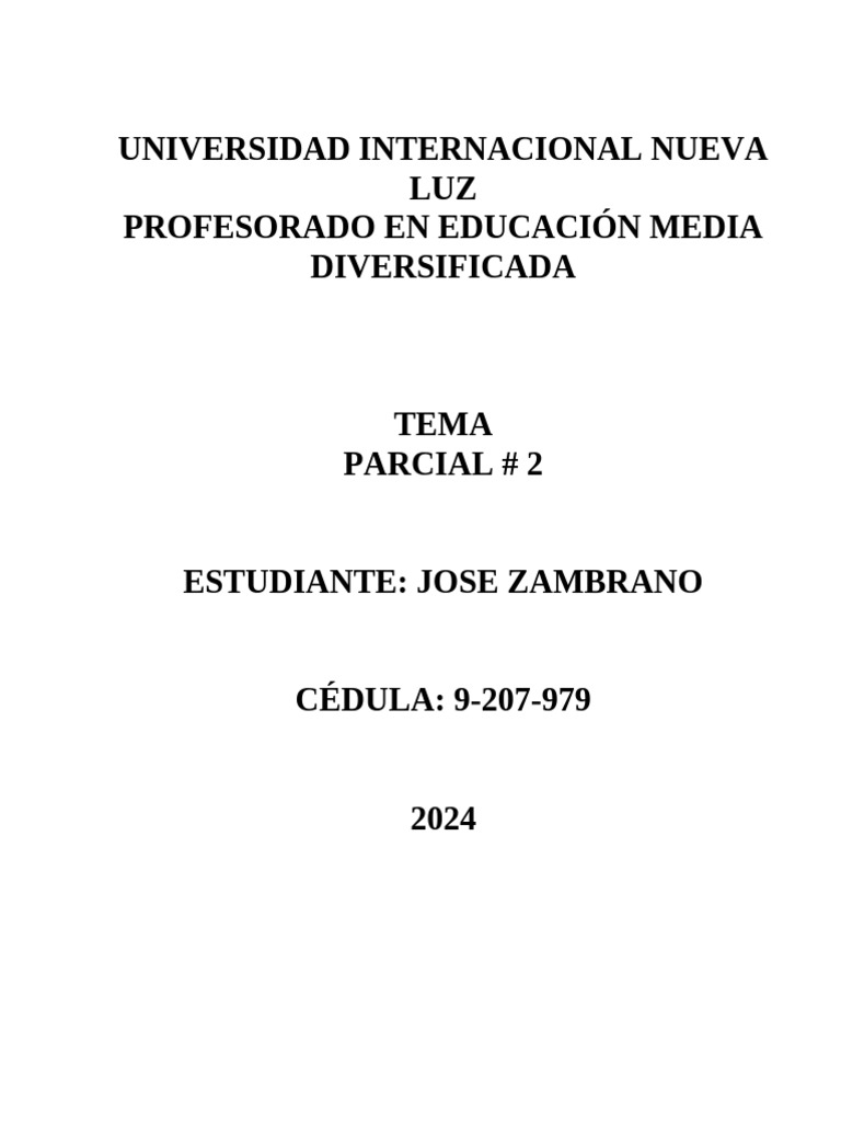 Parcial 2 Jose Zambrano | PDF