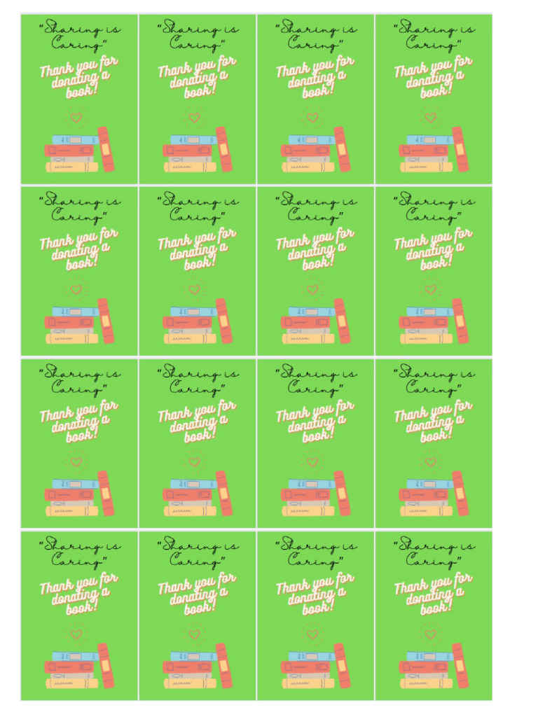 Book Donation Sticker | PDF