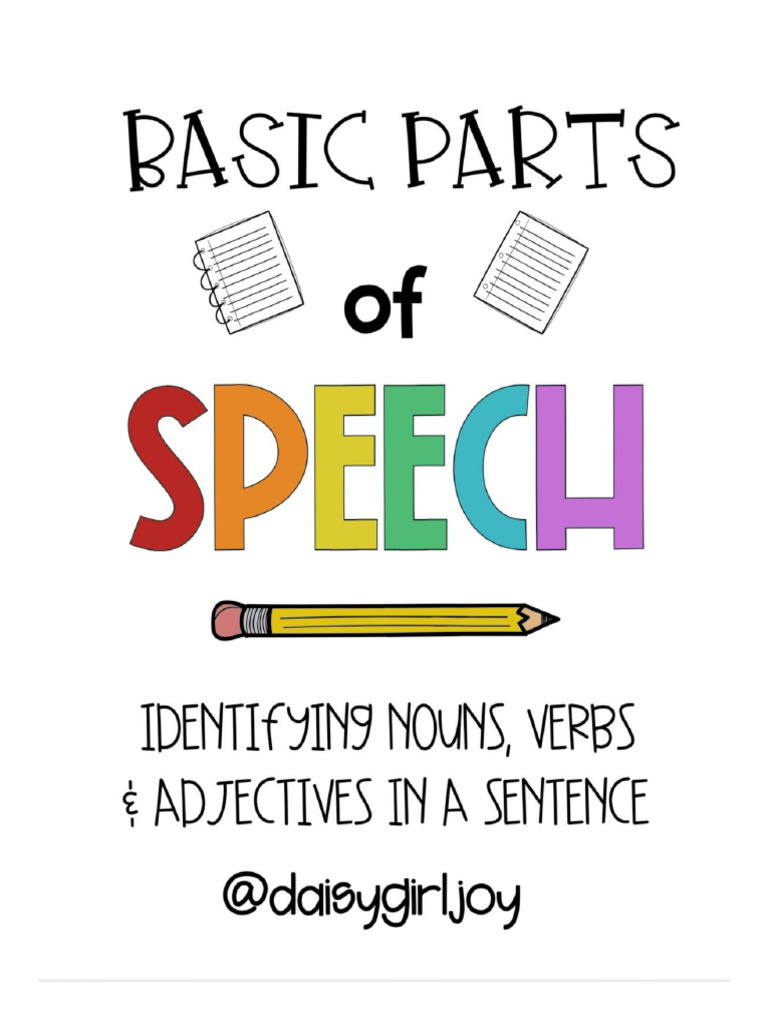 BasicPartsofSpeechAnchorChartsforElementaryReadingFREEBIE 1 | PDF
