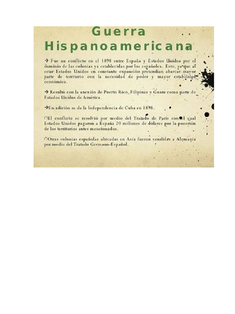 Texto Guerra Hispanoamericana | PDF