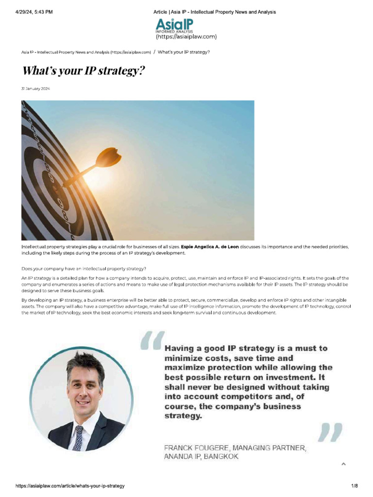 asia ip strategy | PDF