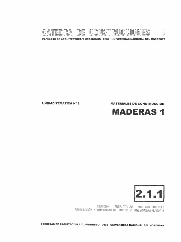 01 - Maderas 1 Catedra | PDF