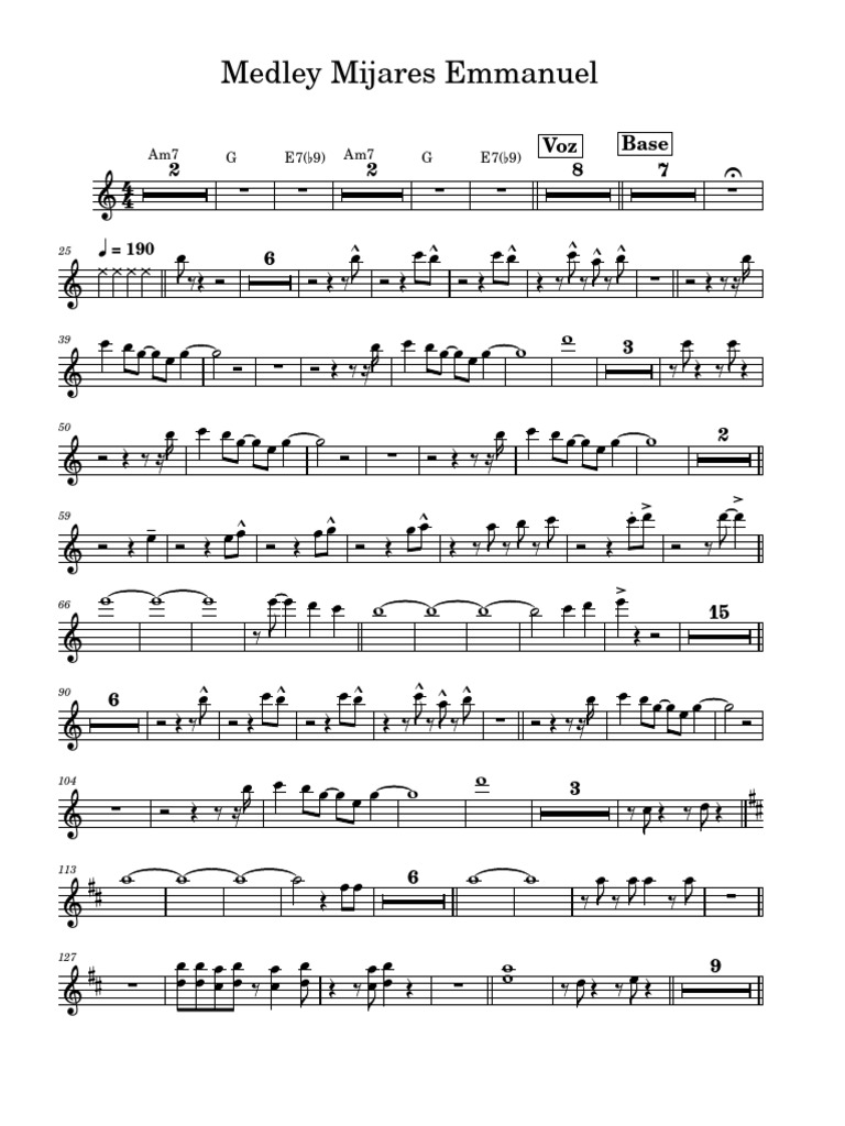 Medley Mijares Emmanuel - Sax tenor | PDF