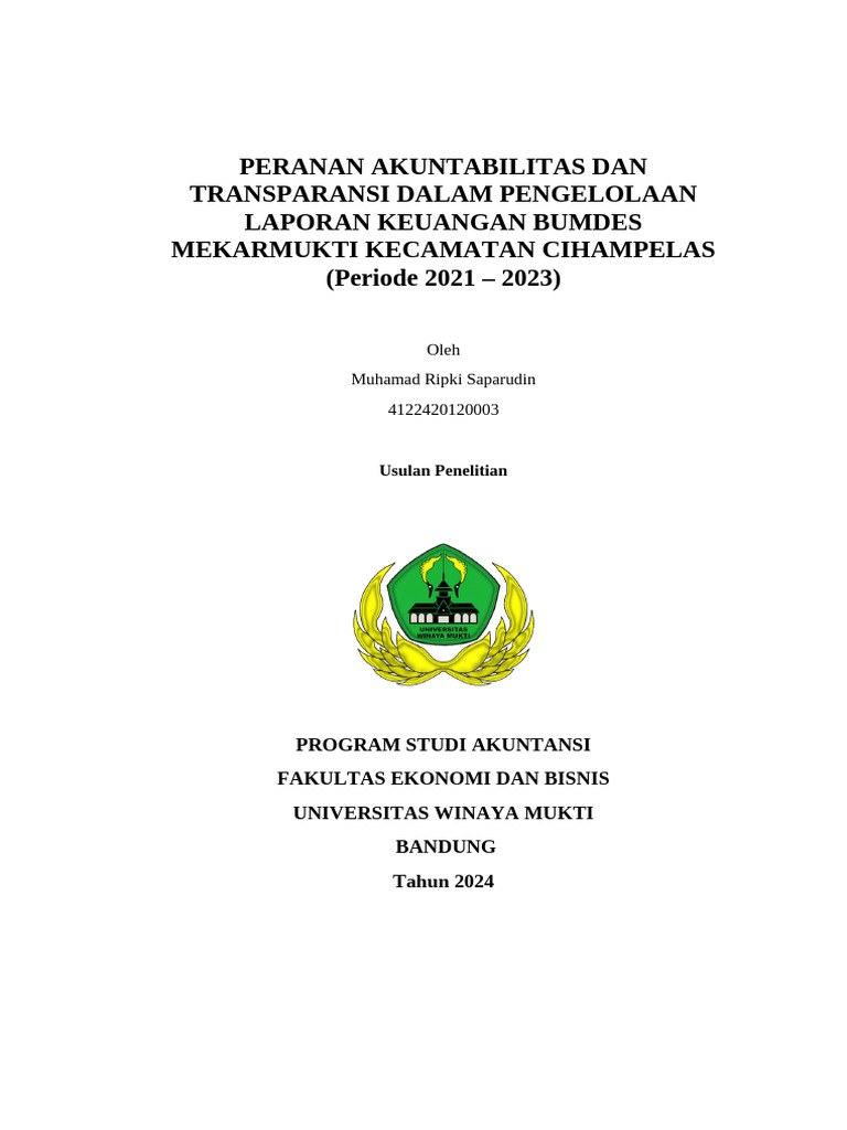 REVISI USULAN PENELITIAN - MUHAMAD RIPKI (AutoRecovered) New | PDF