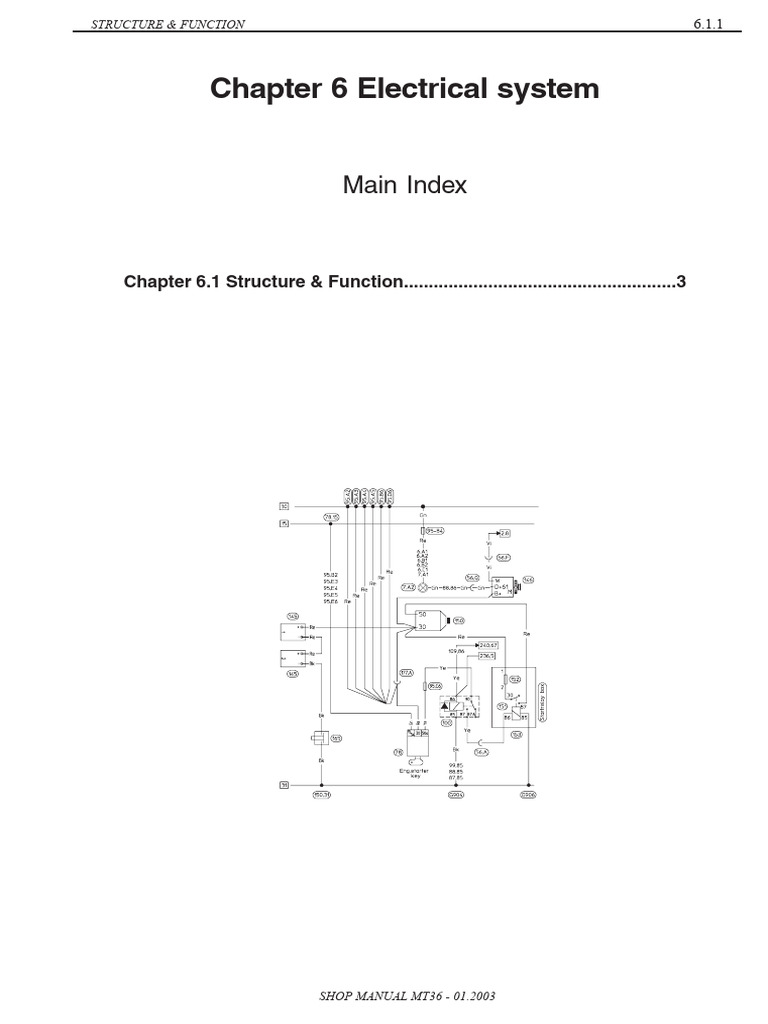 MT36 Electrical System Guide | PDF | Switch | Electrical Network
