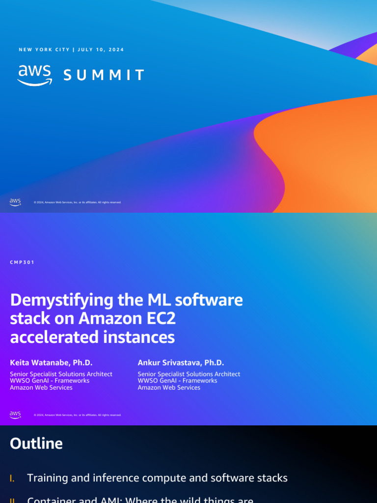 Aws Summit Ny Demystifying the Ml Software Stack on Ec2 | PDF | Amazon Web Services | Deep Learning
