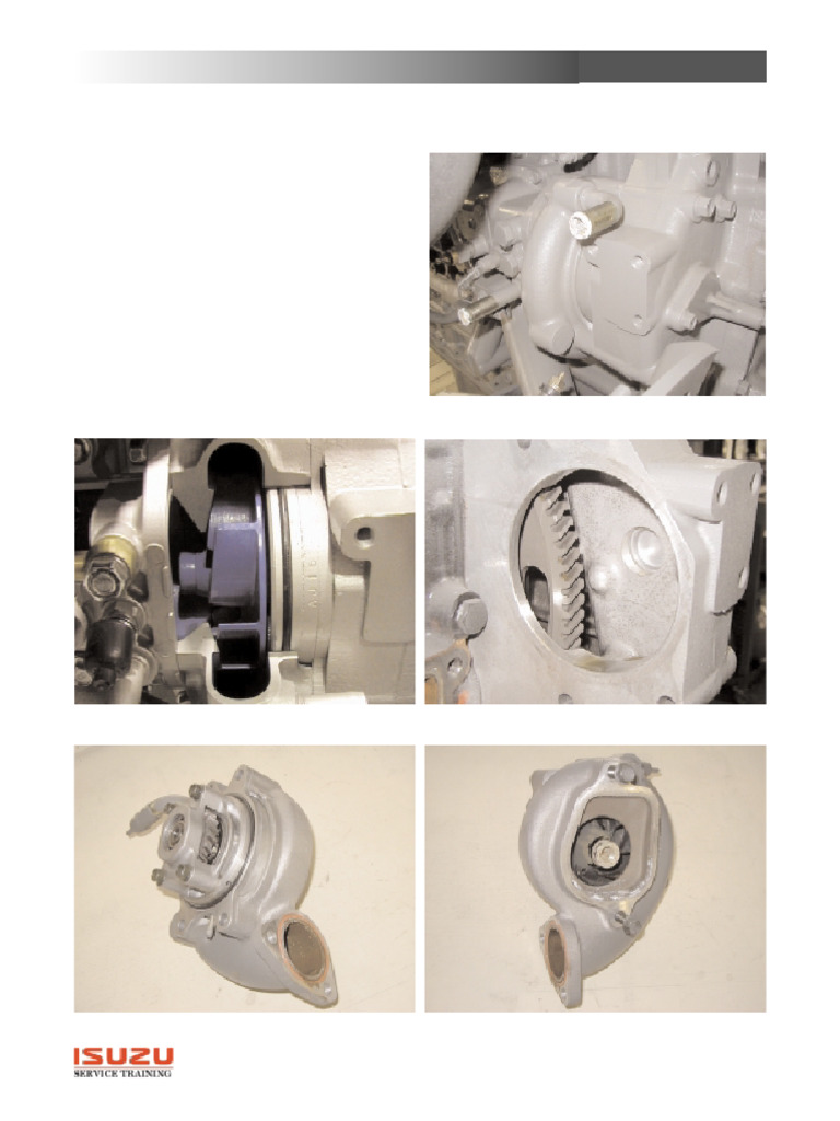 6W Engine Component Description | PDF | Thermostat | Pump