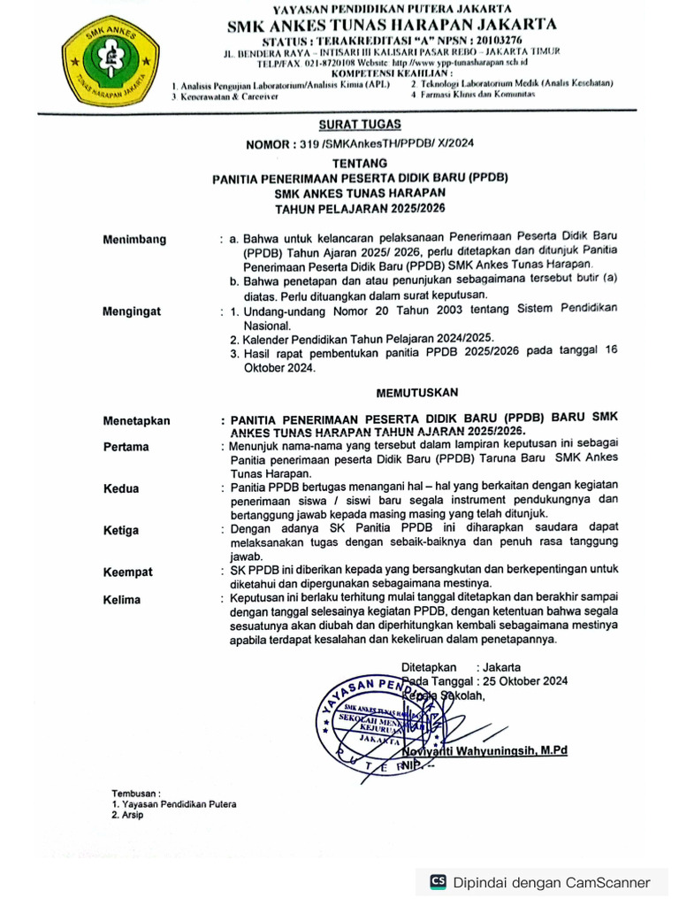 SK Panitia PPDB | PDF