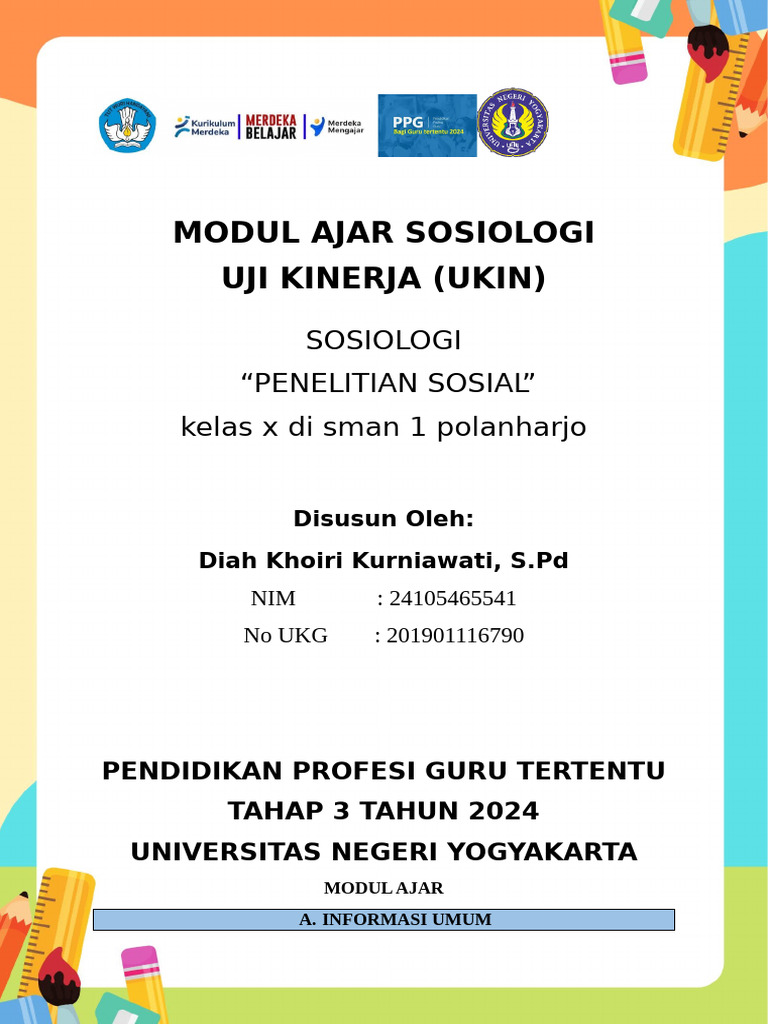 Modul Sosiologi Diah Otw | PDF