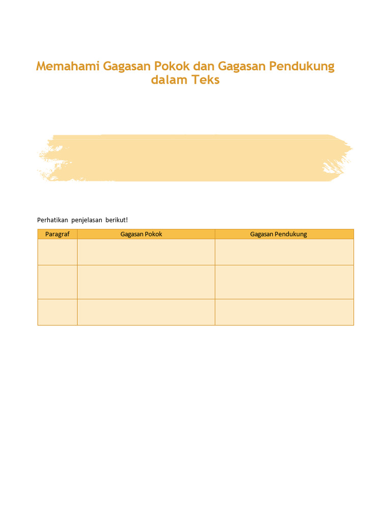 Gagasan Pokok dan Pendukung Teks | PDF