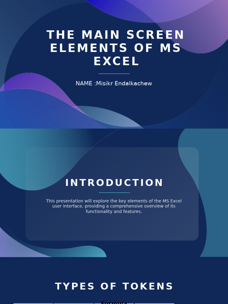 The Main Screen Elements of MS Excel | PDF