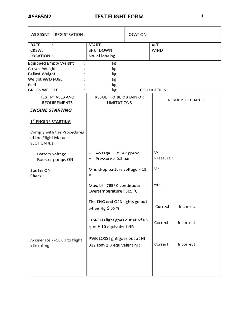 Test FLT Form As 365n2 Gfa | PDF | Mechanical Engineering