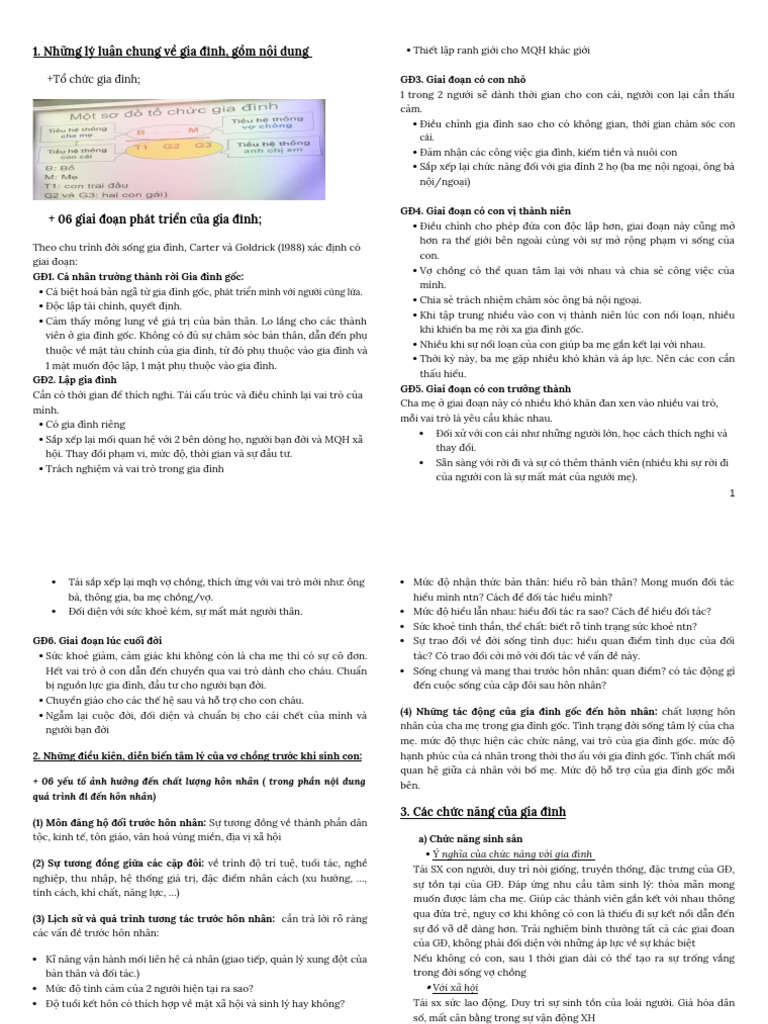 tài liệu ôn thi TLH Gia đình | PDF