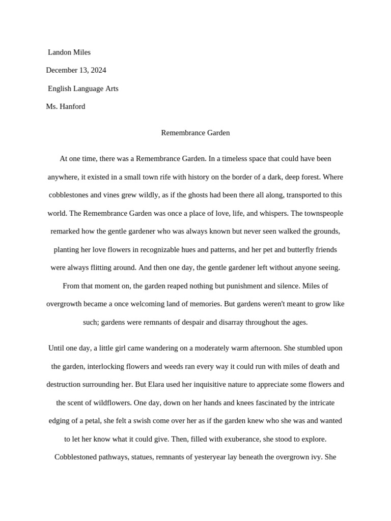 Creative Writing Project Pdf
