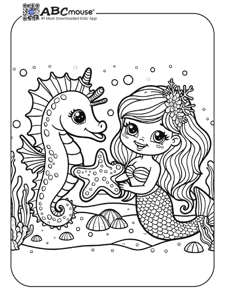 ABCmouse-Coloring-page-Seahorse-8 | PDF
