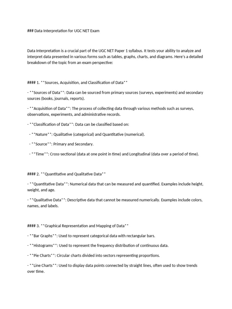 UGC NET Data Interpretation Guide | PDF