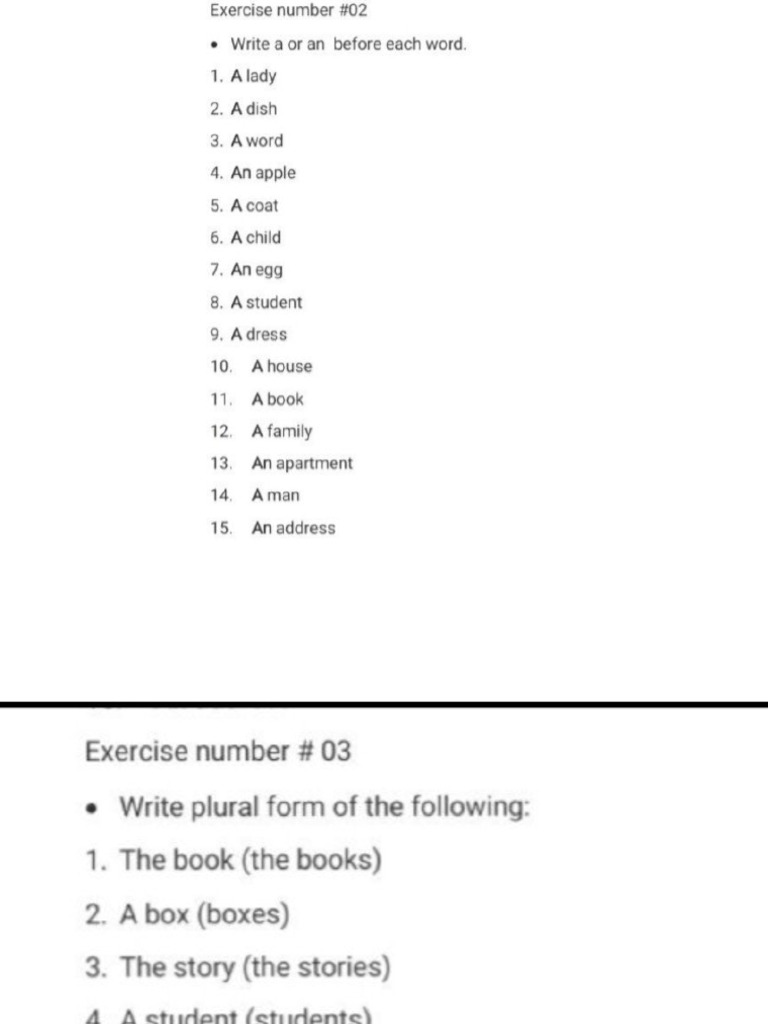 Eng Exercise 2 To 6 | PDF