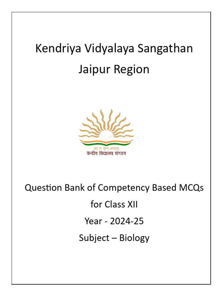 XII BIOLOGY_QUESTION_BANK_KVS_JPR_2025 | PDF | Luteinizing Hormone | Seed XII BIOLOGY_QUESTION_BANK_KVS_JPR_2025 | PDF | Luteinizing Hormone | Seed
