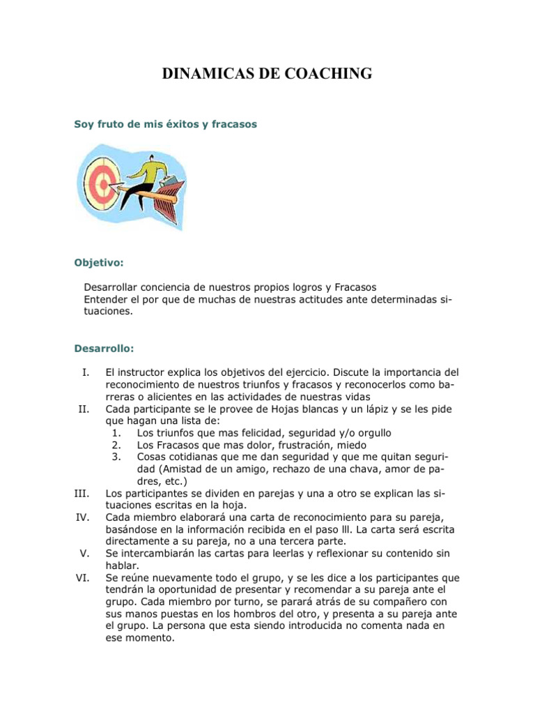 Dinamicas de Coaching | PDF