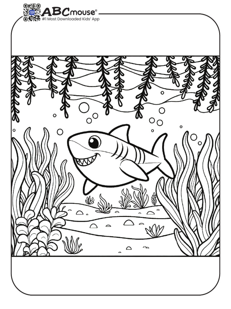 ABCmouse Shark Coloring Page 10 | PDF