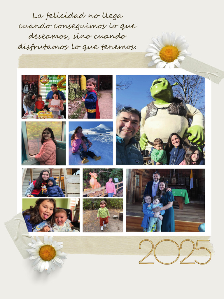 Collage de Fotos Vacaciones Entorno Rural Doodle Fotográfico Blanco y ...