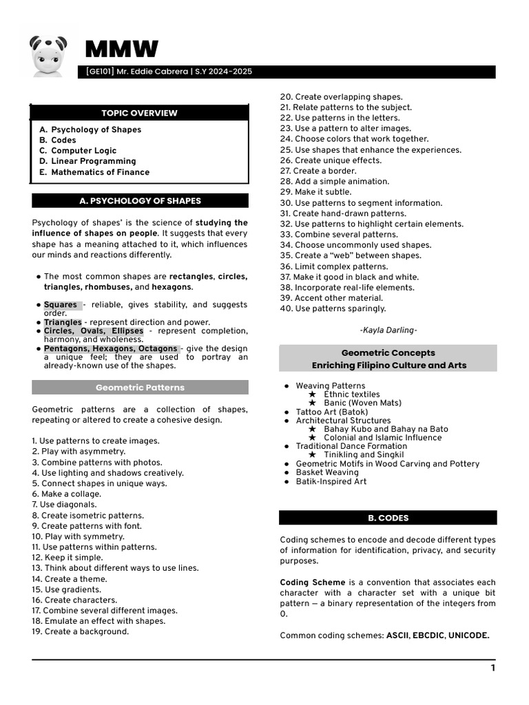 MMW_ lessons 1-5 (finals) | PDF | Error Detection And Correction | Bonds (Finance)