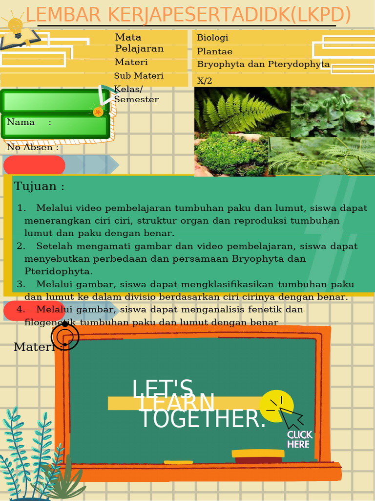 LKPD 10 Genap 2.a Lumut Dan Paku | PDF