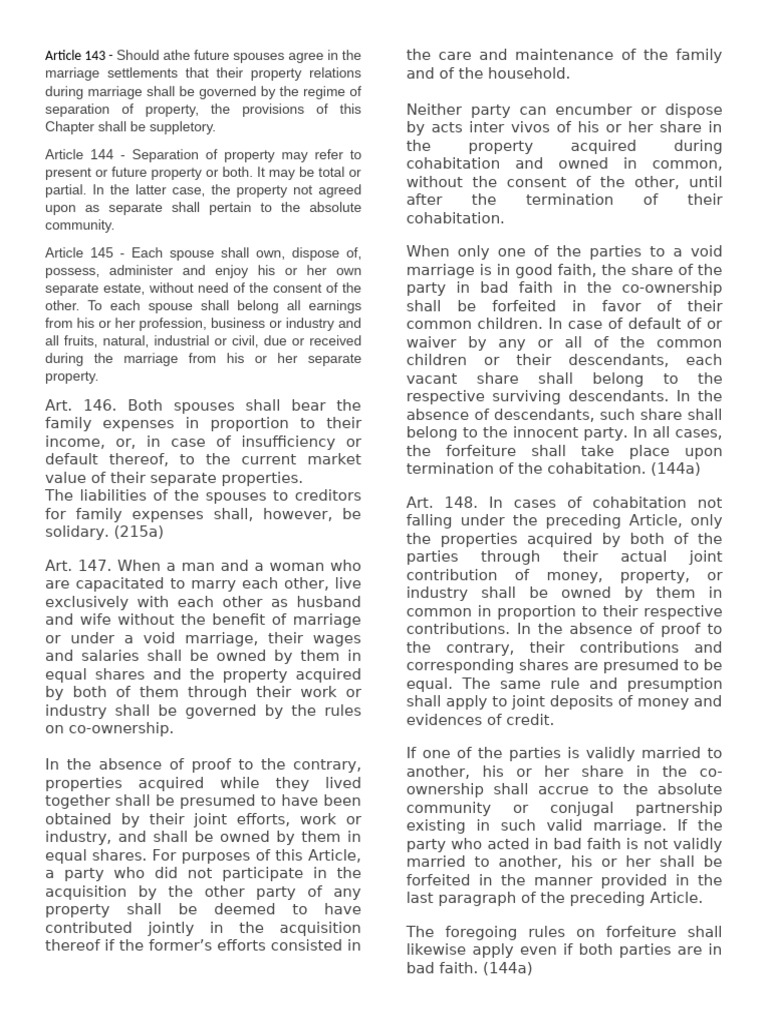 Article 143 | PDF | Legitimacy (Family Law) | Marriage