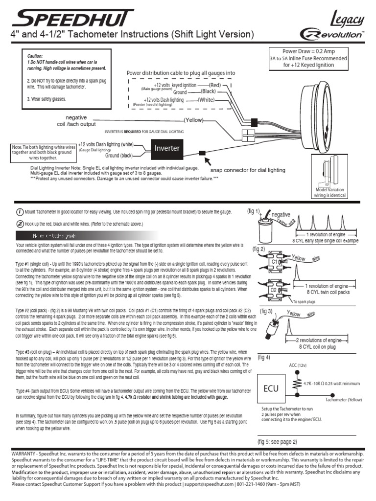 Tachometer Wiring and Setup Guide | PDF | Ignition System | Electrical ...