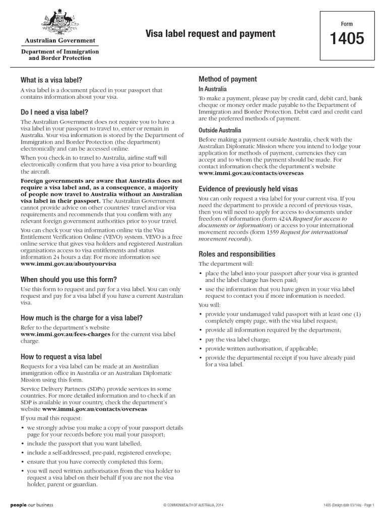 1405 | PDF | Travel Visa | Payments