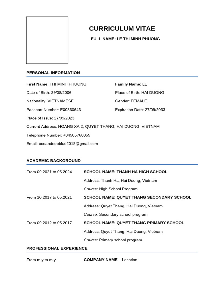 CV Sample | PDF