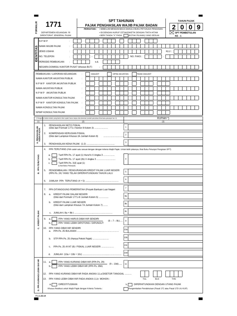 Form 1771 2009 RP | PDF