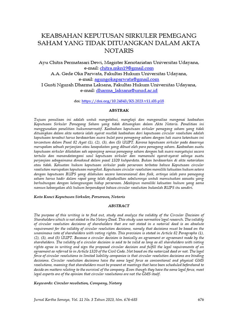 Pengertian Keputusan Sirkuler | PDF