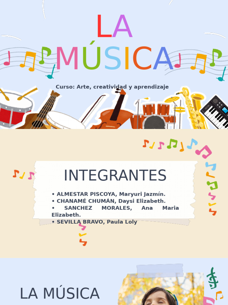 La Musica - Exposición Sub Grupo 1 | PDF | Melodía | Acorde (Música)