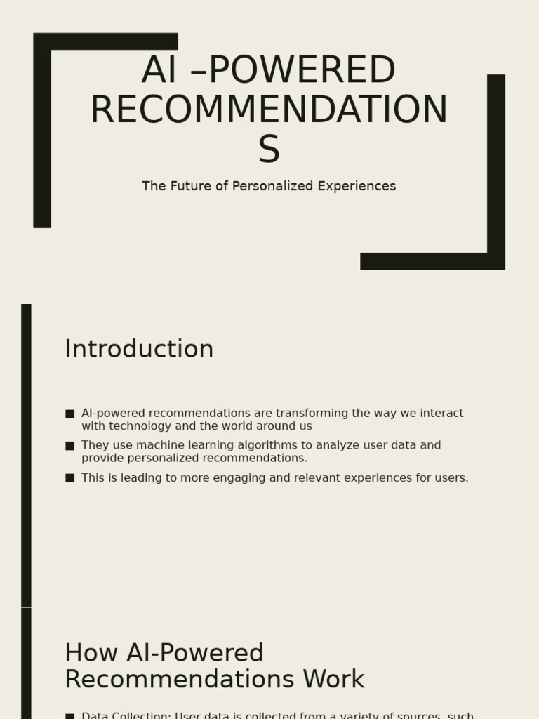 AI-Powered Recommendations Explained | PDF | Artificial Intelligence ...