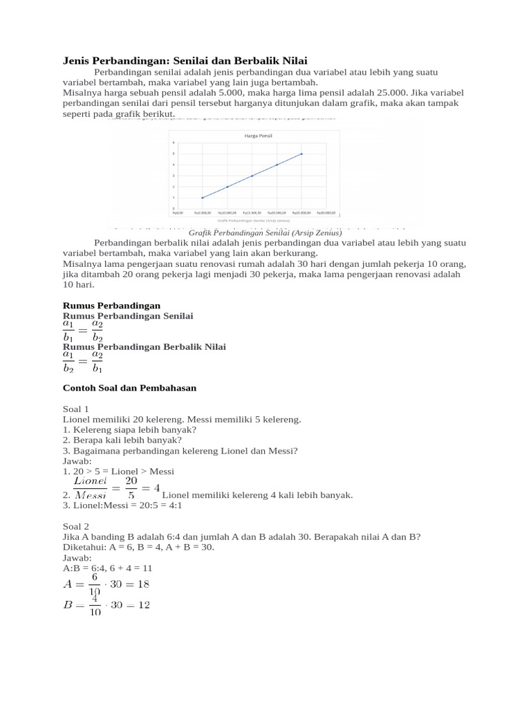 Jenis-jenis Perbandingan Variabel | PDF