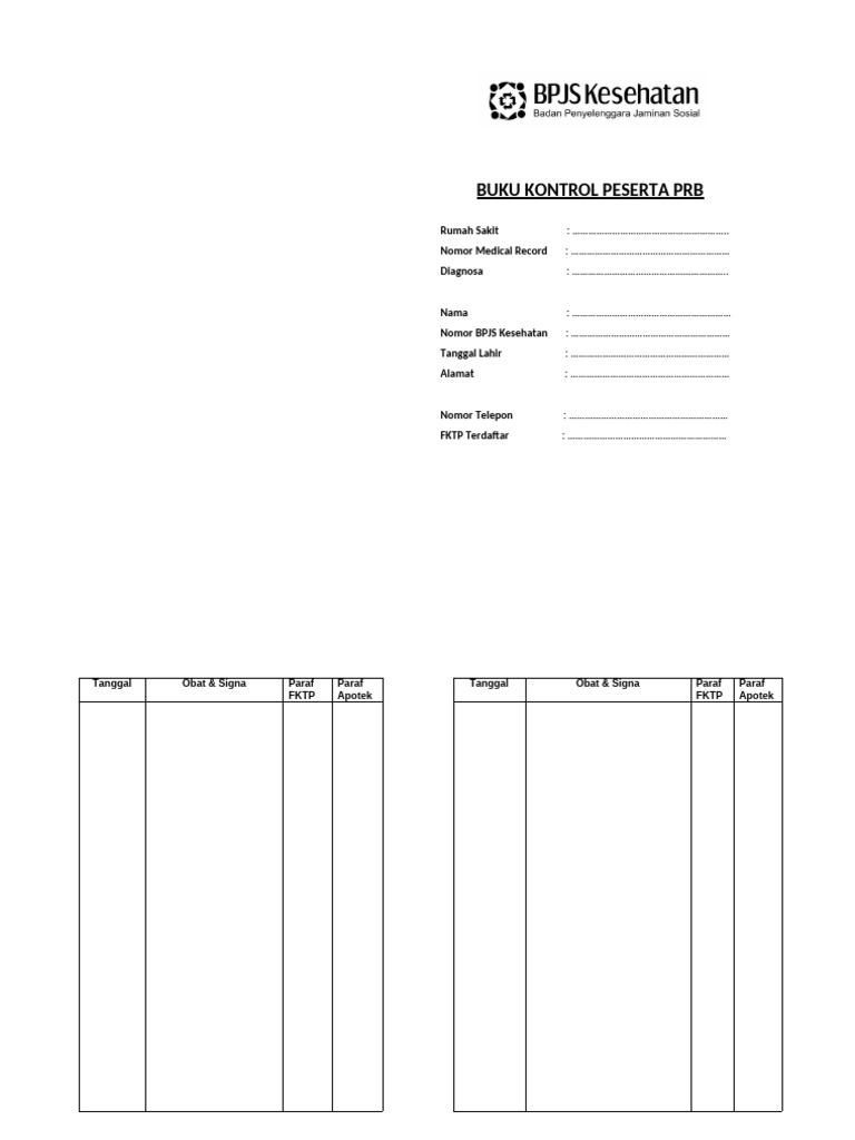 Design Buku Kontrol PRB | PDF